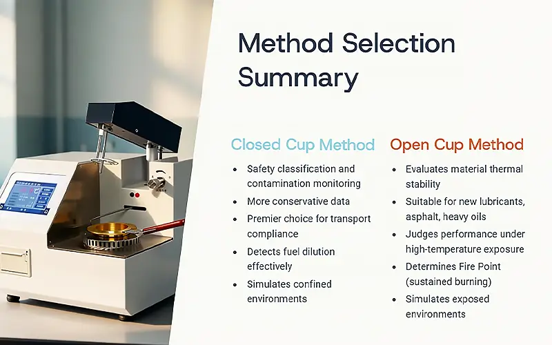 How To Choose Between Open Cup or Closed Cup Flash Point Tester - ZHIWEI